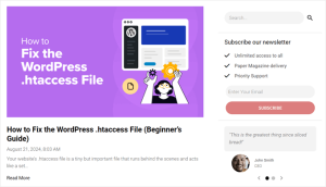 How to Display Different Sidebar for Each Post and Page in WordPress