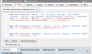 How to Add an Admin User to the WordPress Database via MySQL