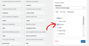 How to Show or Hide Widgets on Specific WordPress Pages