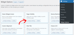 How to Show or Hide Widgets on Specific WordPress Pages