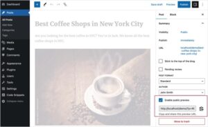 How to Allow Public Post Preview of Unpublished Posts in WordPress