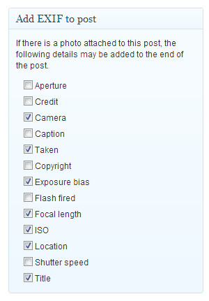 How to Add EXIF Photo Tags in WordPress