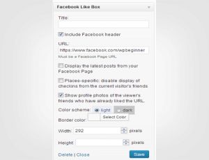 How to Add the Facebook Like Box / Fan Box in WordPress