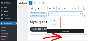 How to Create a Sticky Floating Sidebar Widget in WordPress