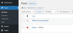 How to Add Sticky Posts for Categories in WordPress