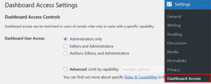 How to Limit Dashboard Access in WordPress