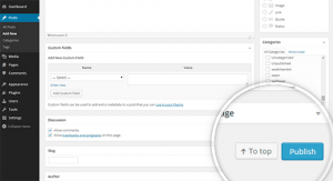 How to Update / Publish WordPress Posts from the Bottom of the Screen