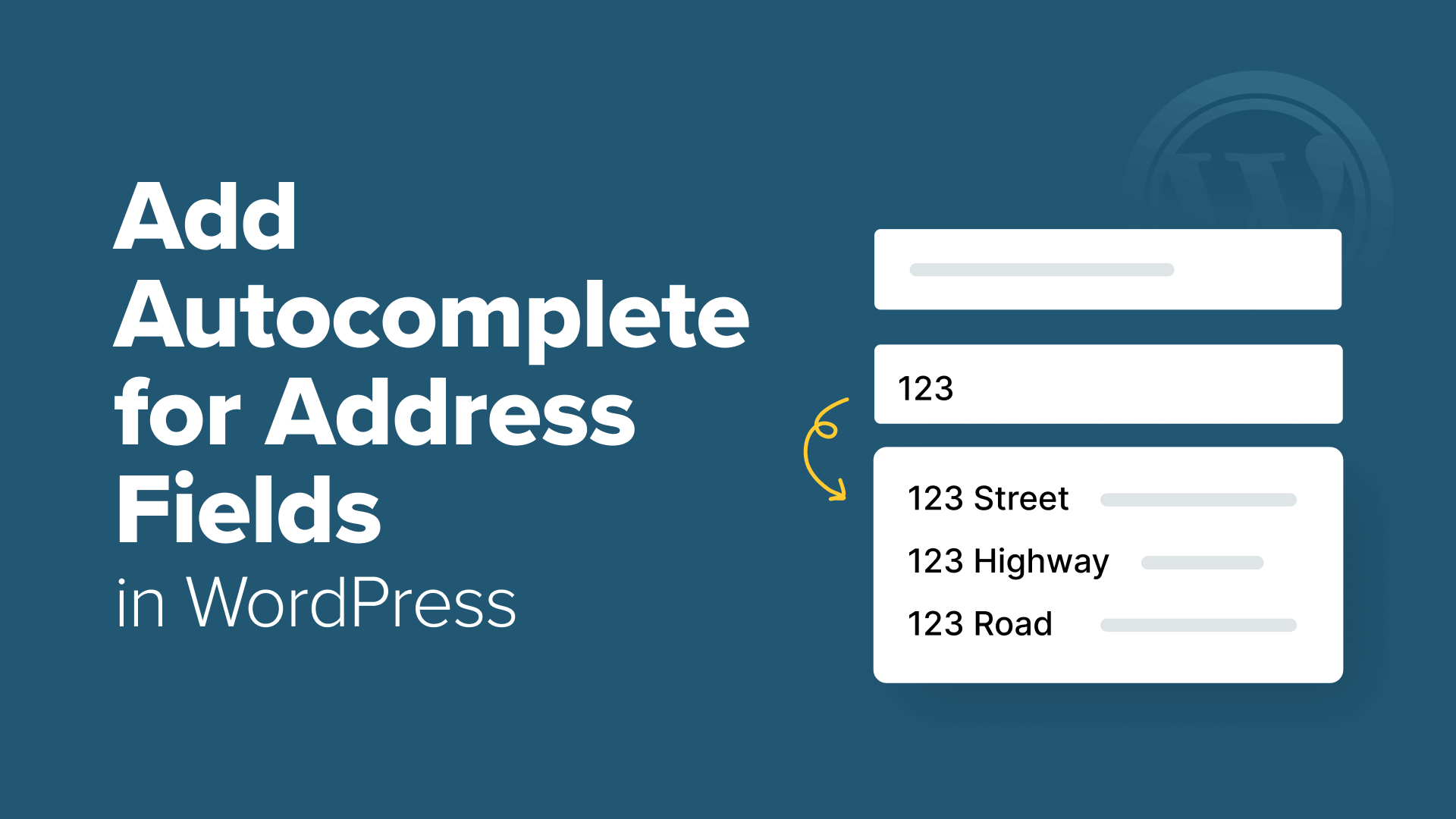 How to Add Autocomplete for Address Fields in WordPress