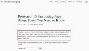How to Show Excerpt of Password Protected Post in WordPress