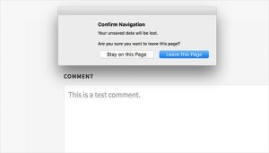 How to Show Confirm Navigation Popup for WordPress Forms