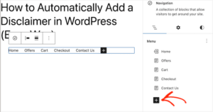 How to Add WordPress Navigation Menu in Posts / Pages