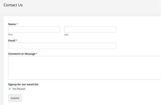 How to Use Contact Form to Grow Your Email List in WordPress