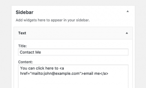 So verlinken Sie in WordPress auf eine E-Mail-Adresse