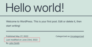 How to Display the Last Updated Date of Your Posts in WordPress