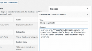 How to Add Official LinkedIn Share Button in WordPress