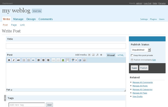 Evolution of WordPress User Interface (2003 - 2022)
