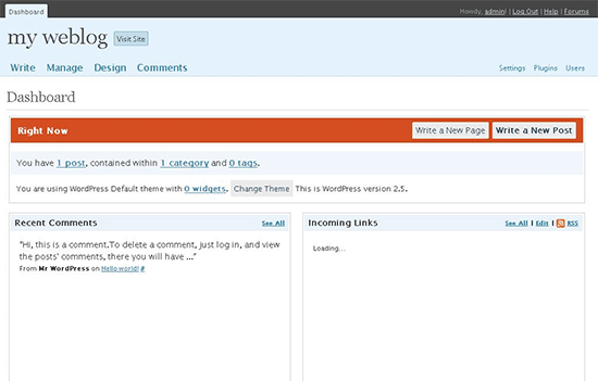 Evolution of WordPress User Interface (2003 - 2022)