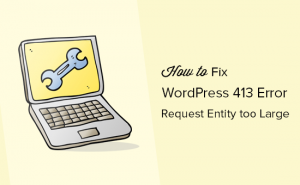 How to Fix the 413 Request Entity Too large Error in WordPress