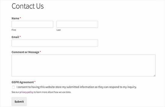 How to Create GDPR Compliant Forms in WordPress