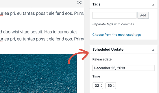How to Automatically Schedule Content Updates in WordPress