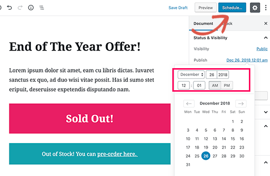 How to Automatically Schedule Content Updates in WordPress