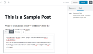 How to Embed PDF, Spreadsheet, and Others in WordPress Blog Posts
