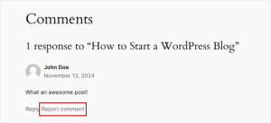 How to Allow Users to Report Inappropriate Comments in WordPress