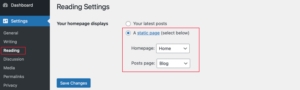 How to Create a Separate Page for Blog Posts in WordPress
