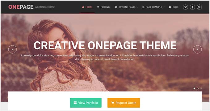 25 Best One Page WordPress Themes (2022)