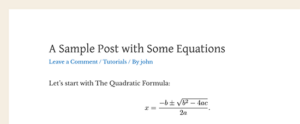 How to Write Math Equations in WordPress (Beautiful Formatting)