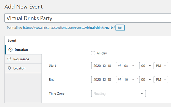 How to Create a Simple Event Calendar with Sugar Calendar