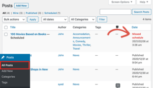 How to Fix the Missed Schedule Post Error in WordPress