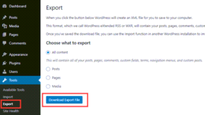How to Export a WordPress Site (Beginner's Guide)