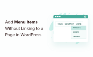 How to Add Titles in WordPress Menu Without Linking to a Page