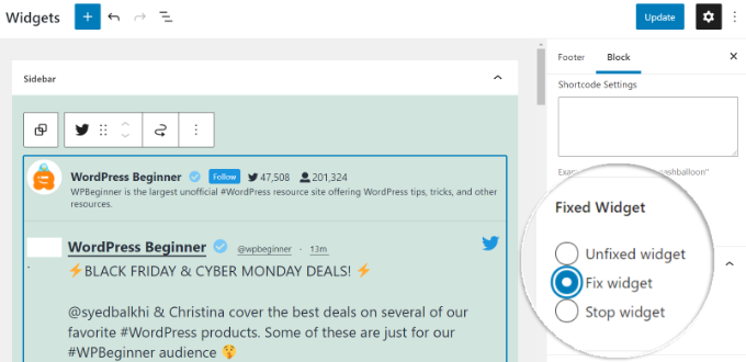 How to Create a Sticky Floating Sidebar Widget in WordPress