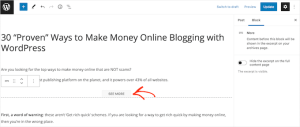 How to Properly Use the More Block in WordPress