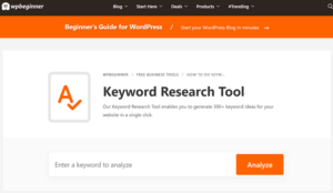 WPBeginner Keyword Generator Tool - Get 300+ Keywords Instantly