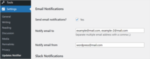 How to Setup Email Notifications for WordPress Updates