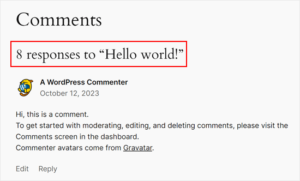 How to Display the Total Number of Comments in WordPress