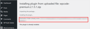 How to Fix Destination Folder Already Exists Error in WordPress